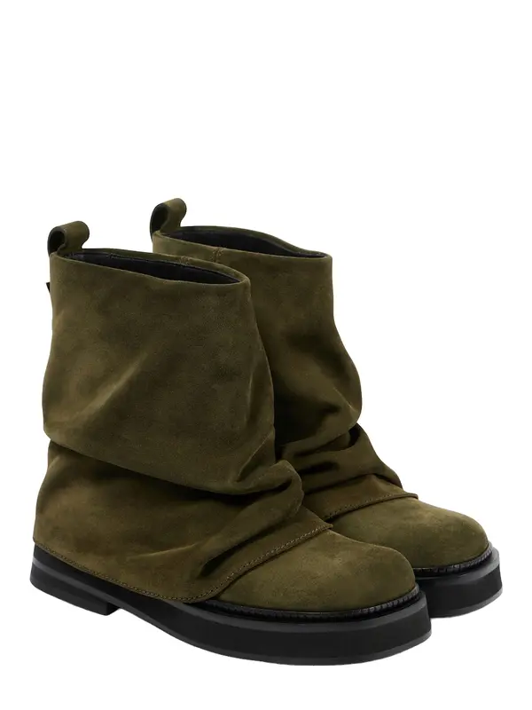 Attico Mini Robin Suede Boots - Green
