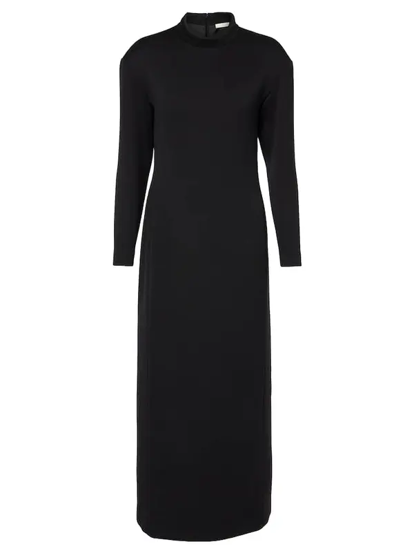 THE ROW Arno Wool Maxi Dress - Black