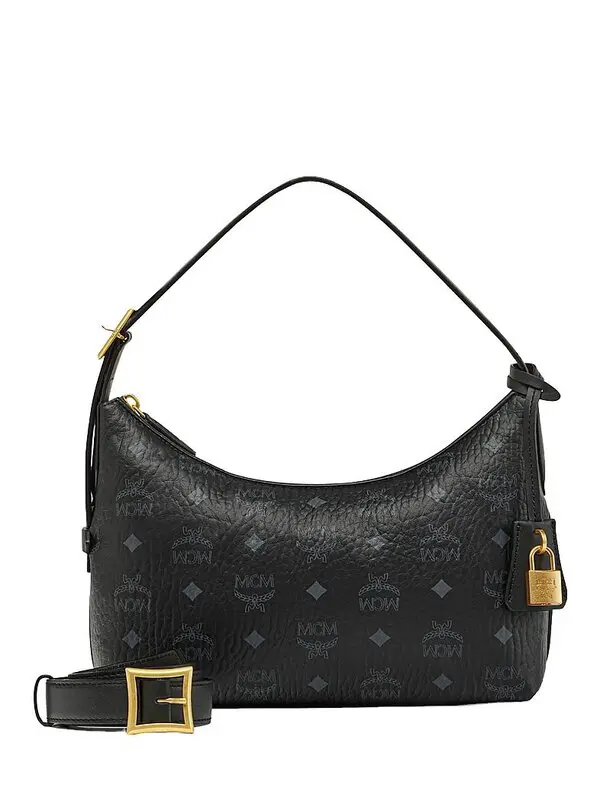Mcm Aren Vi Small Hobo Bag - Black