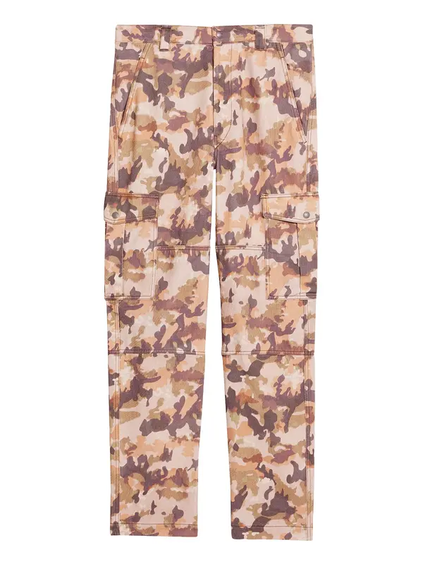 Isabel Marant Elyo Camouflage-print Jeans - Pastel Orange
