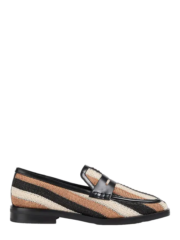 3.1 Phillip Lim Alexa Striped Knitted Loafers - Black
