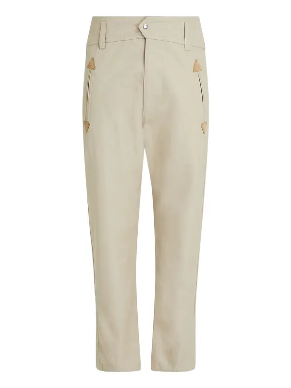 Isabel Marant Tulcen Tapered Cotton-canvas Pants - Beige