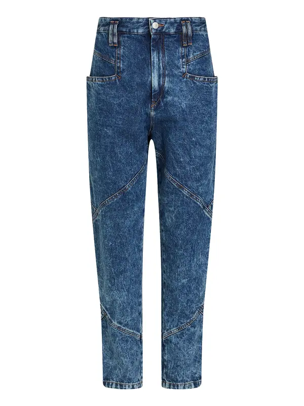 Isabel Marant Jowland Acid Wash Denim Jeans - Mid Denim