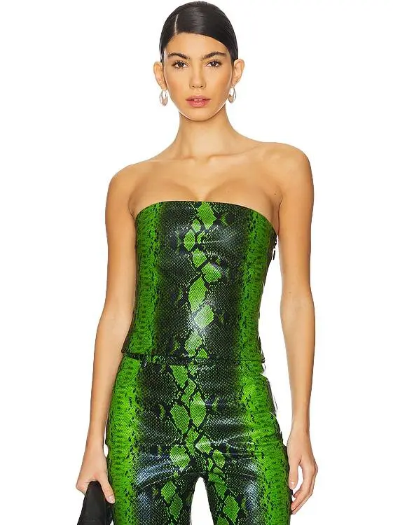 CULTNAKED Killa Bandeau Top - Green Python