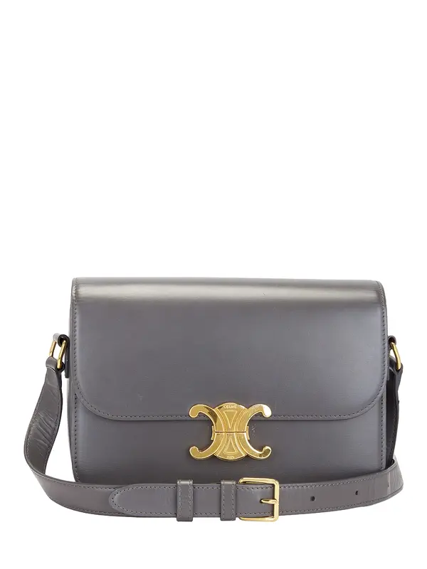 Celine Triomphe Shoulder Bag - Grey