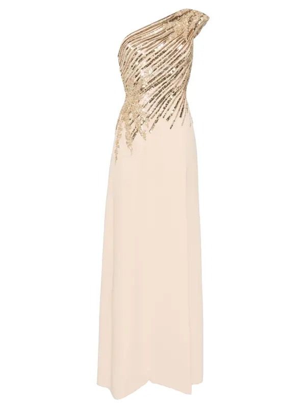SAIID KOBEISY One-shoulder Gown - Neutrals