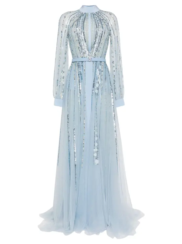 SAIID KOBEISY Embroidered Dress - Blue