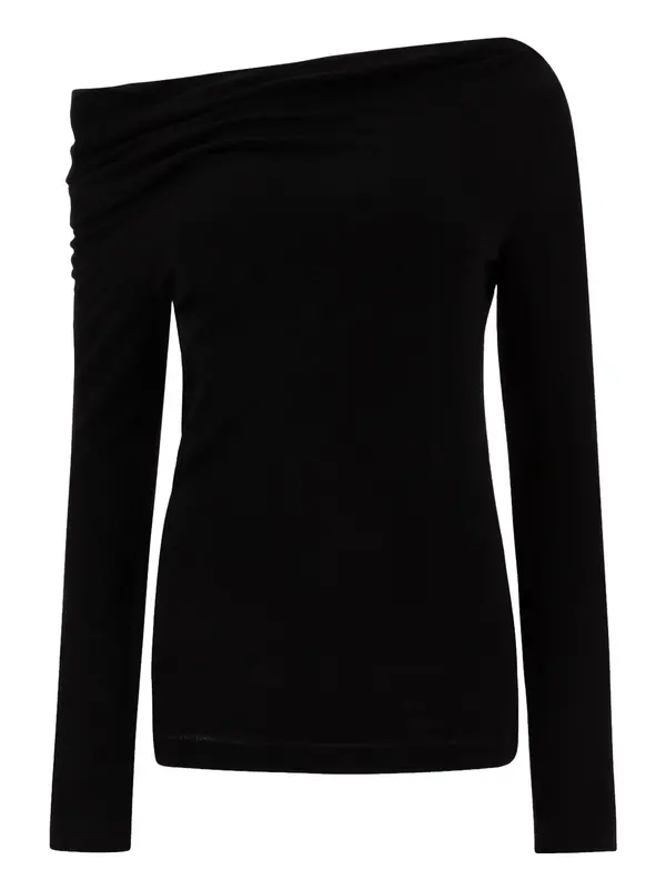 Givenchy Asymmetric Draped Top - Black