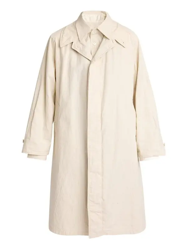 MAISON MARGIELA Layered Dyed Twill Trench Coat - Ivory