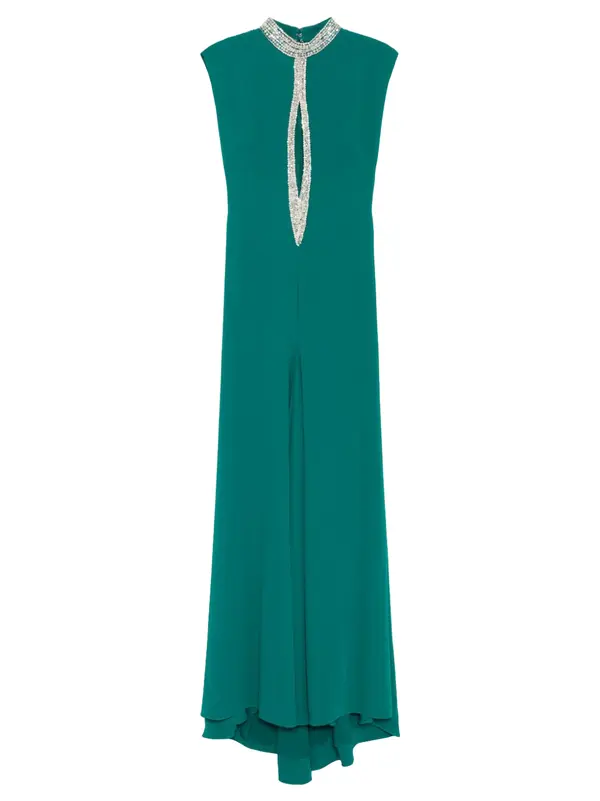 SAIID KOBEISY Crystal-embellished Gown - Green