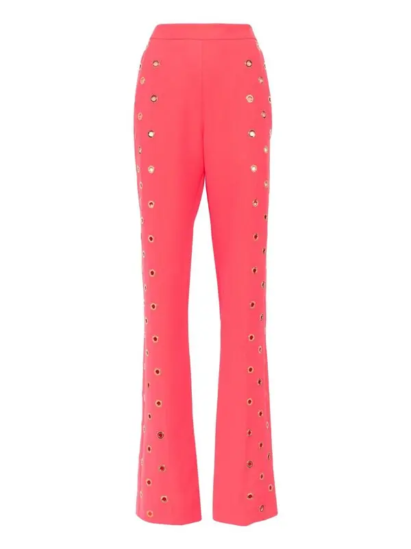 SAIID KOBEISY Metal-ring Tailored Trousers - Red