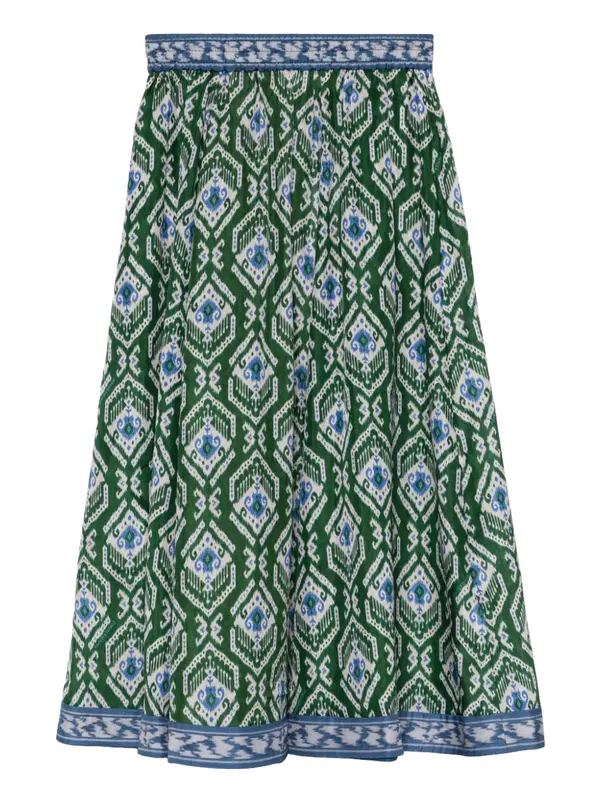 Zimmermann Wylie Midi Skirt - Green