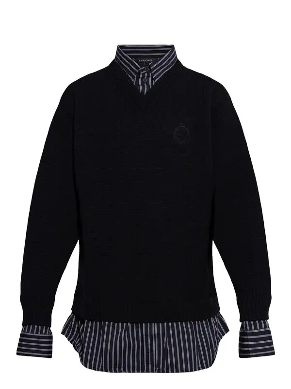 Balenciaga Layered Sweater - Black