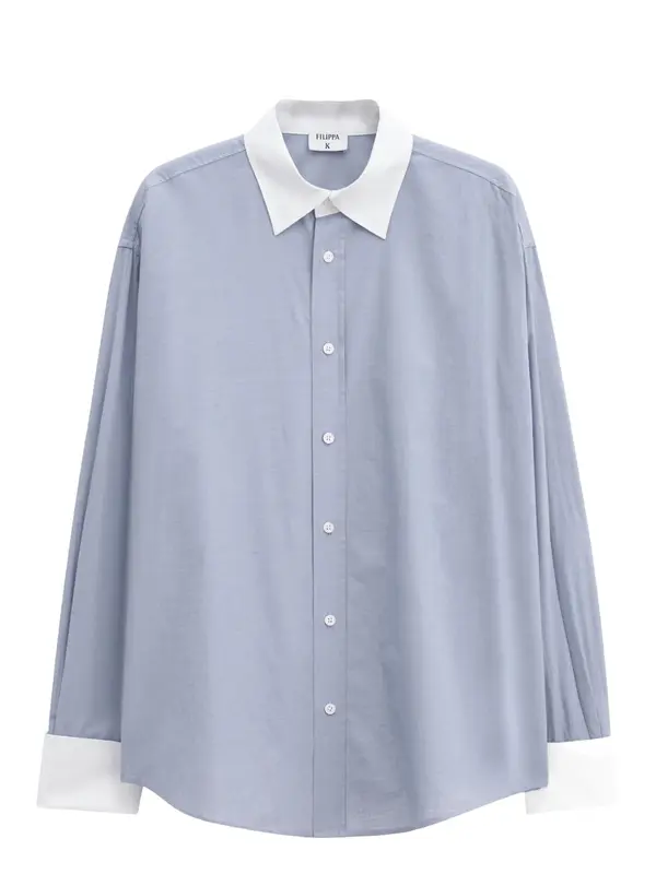Filippa K Cotton Tuxedo Shirt - Blue