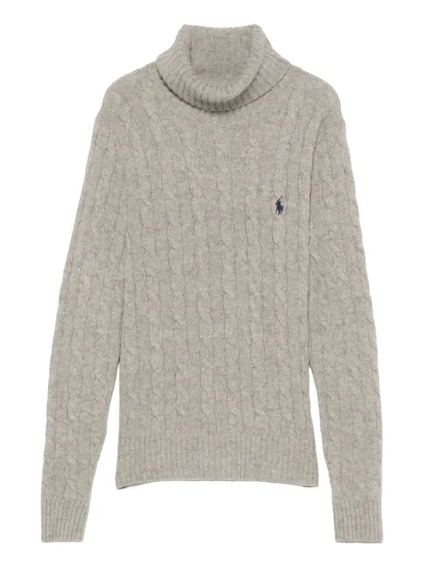Polo Ralph Lauren Cable-knit Turtleneck Sweater - Grey