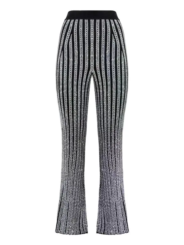 Missoni Striped Flared Trousers - Black