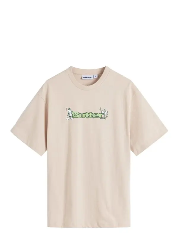 BUTTER GOODS Quest Logo T-shirt - Sand