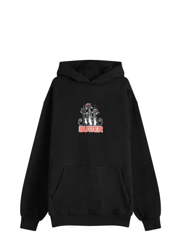 BUTTER GOODS Cats Hoodie - Black
