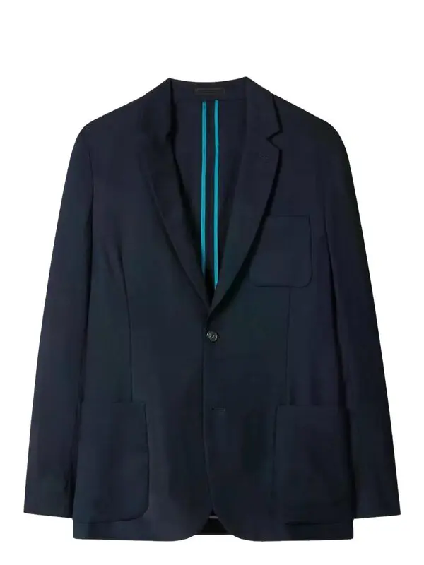 Paul Smith A Suit To Travel In Wool Unlined Blazer - Blue