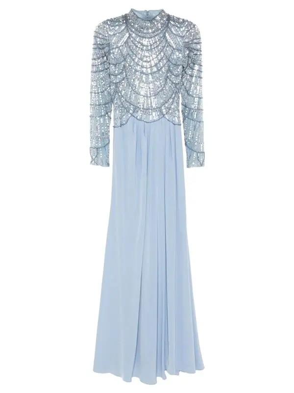 SAIID KOBEISY Bead-embellished Dress - Blue