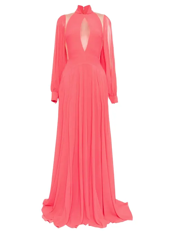 SAIID KOBEISY Crepe Georgette Gown - Red