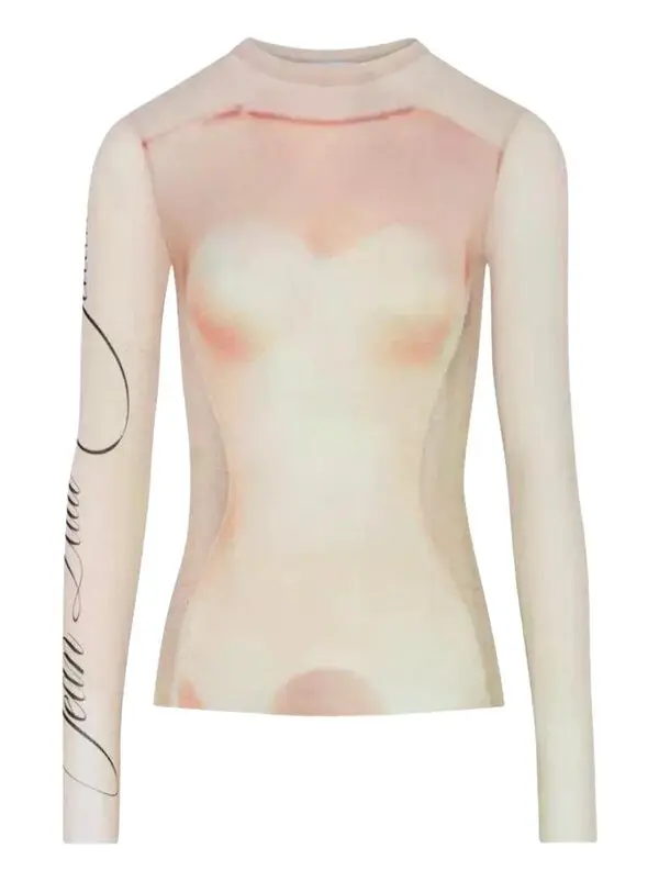 JEAN PAUL GAULTIER Silhouette-print T-shirt - Pink