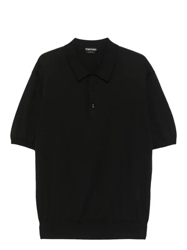 TOM FORD Cotton Polo Shirt - Black