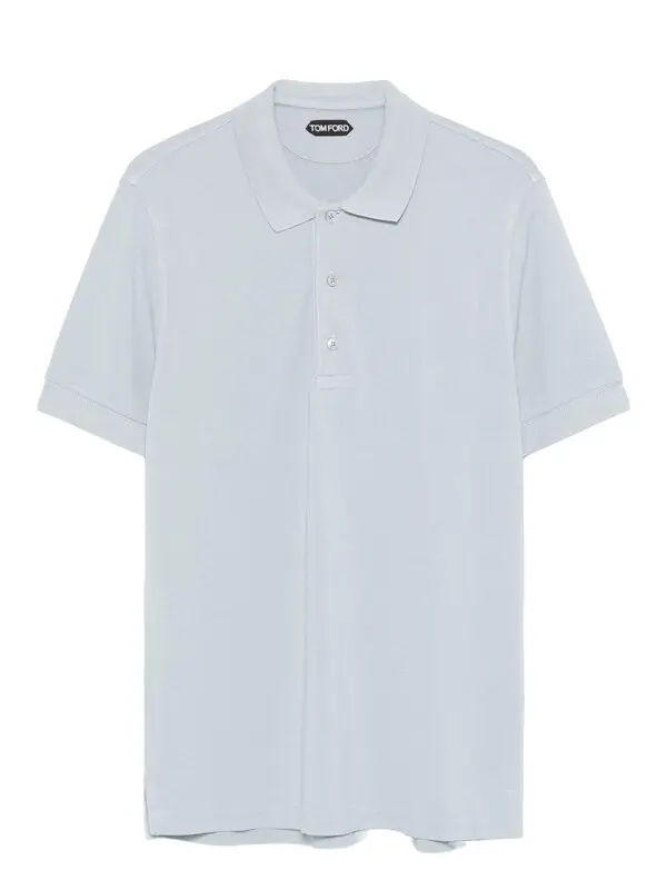 TOM FORD Piqué Polo Shirt - Blue
