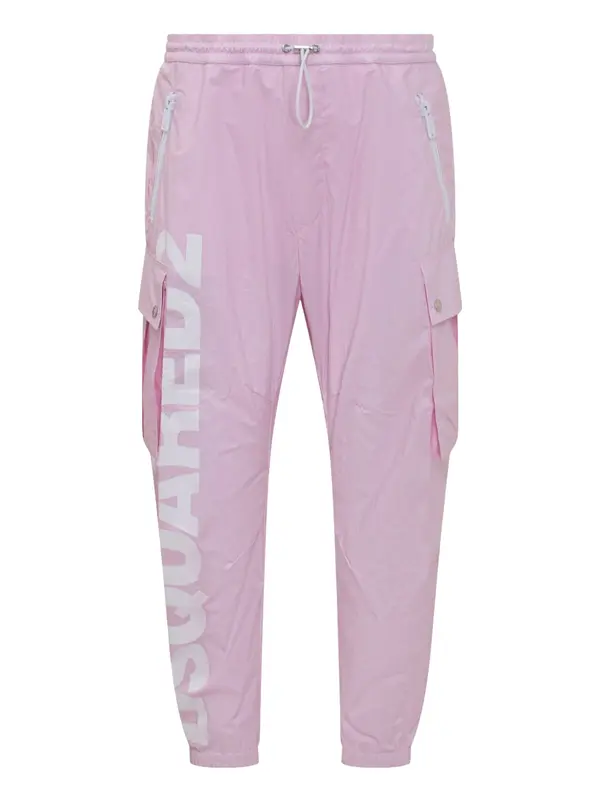 Dsquared2 Logo-print Cargo Trousers - Pink
