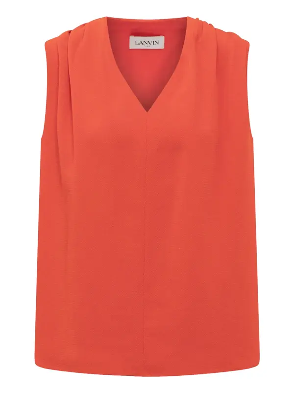 LANVIN Silk-blend Top - Red