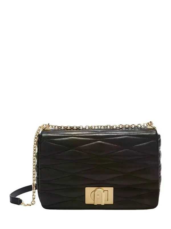 Furla 1927 Quilted Leather Crossbody Bag - Black