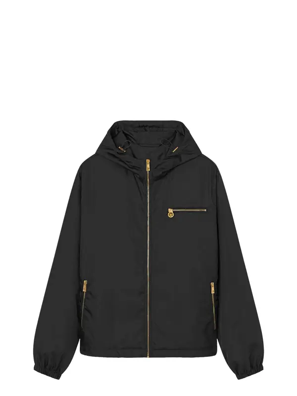 Versace Zip-up Windbreaker Jacket - Black