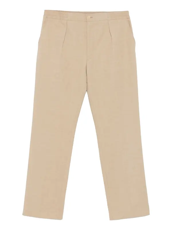 FURSAC Slub-texture Trousers - Brown