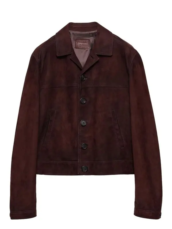 Prada Suede Shirt Jacket - Red