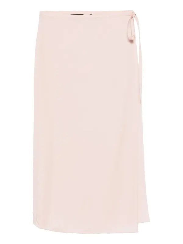 Theory Wrap-design Midi Skirt - Pink