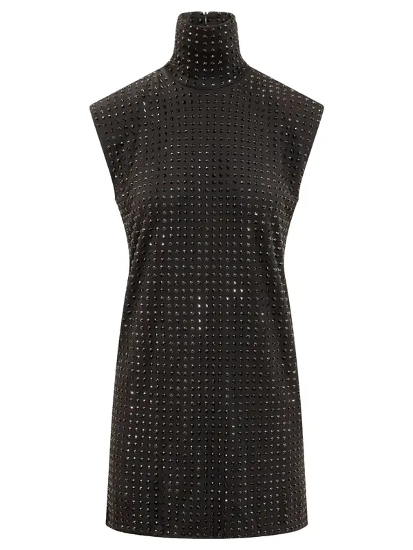 Sportmax Rhinestone-embellished Dress - Black