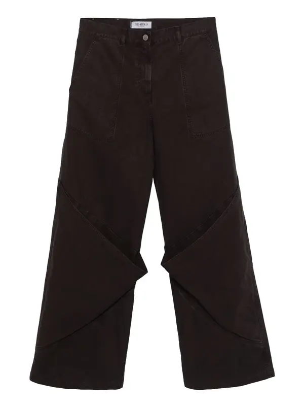 Attico Wide-leg Trousers - Brown