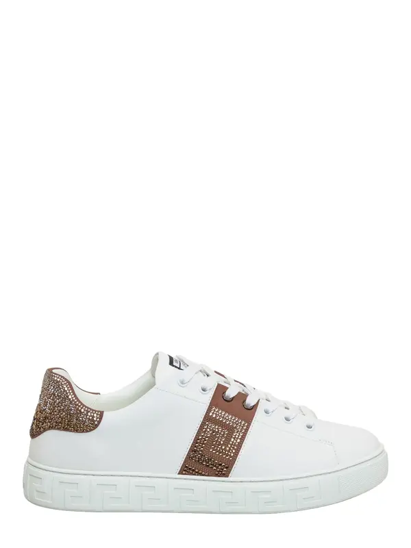Versace Logo-appliqué Sneakers - White