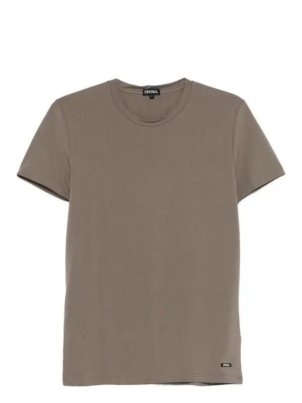 Zegna Round-neck T-shirt - Brown