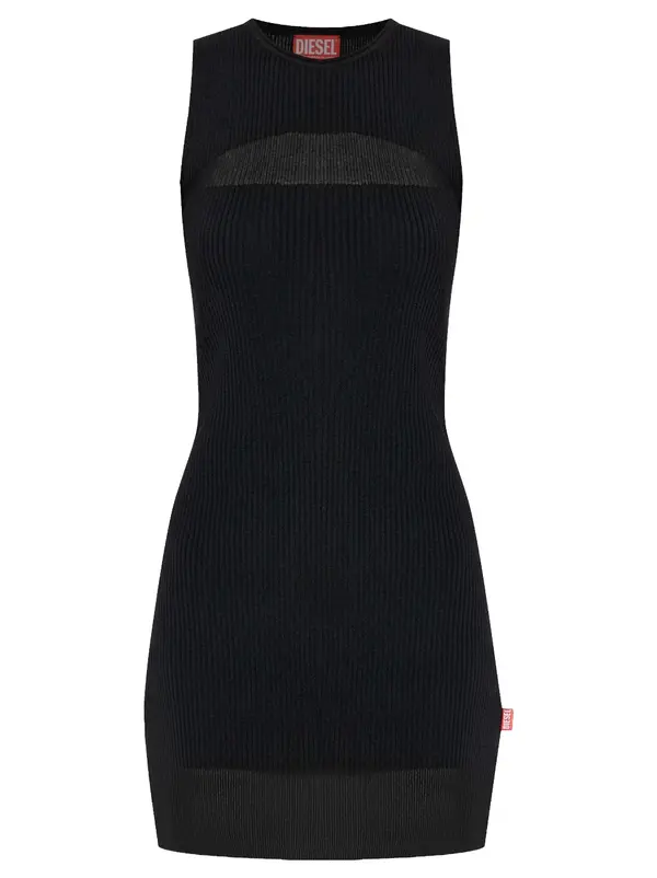 DIESEL M-slender Ribbed Knit Dress - Black
