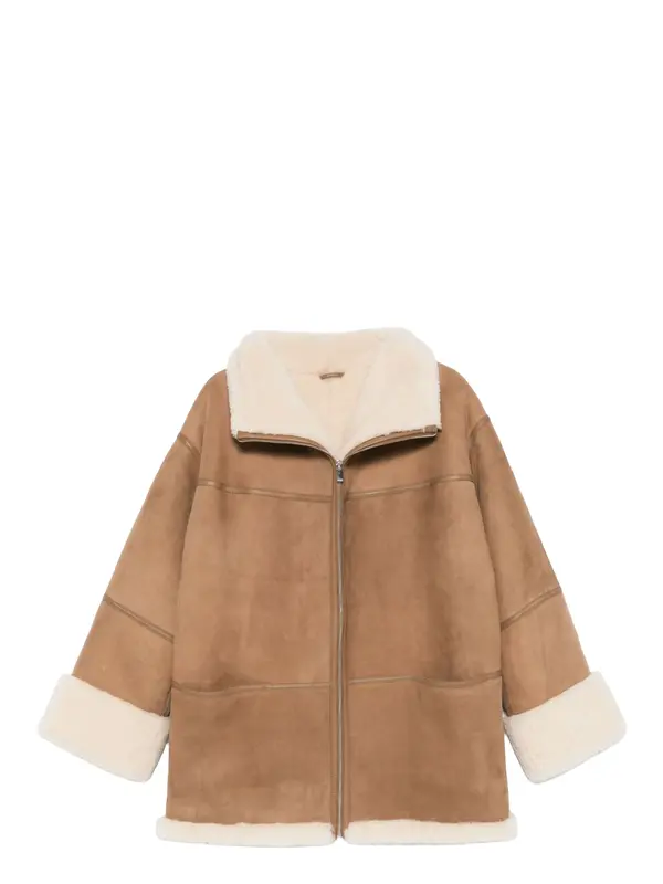 TOTEME Signature Shearling Jacket - Brown
