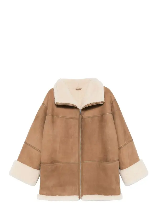 TOTEME Signature Shearling Jacket - Brown