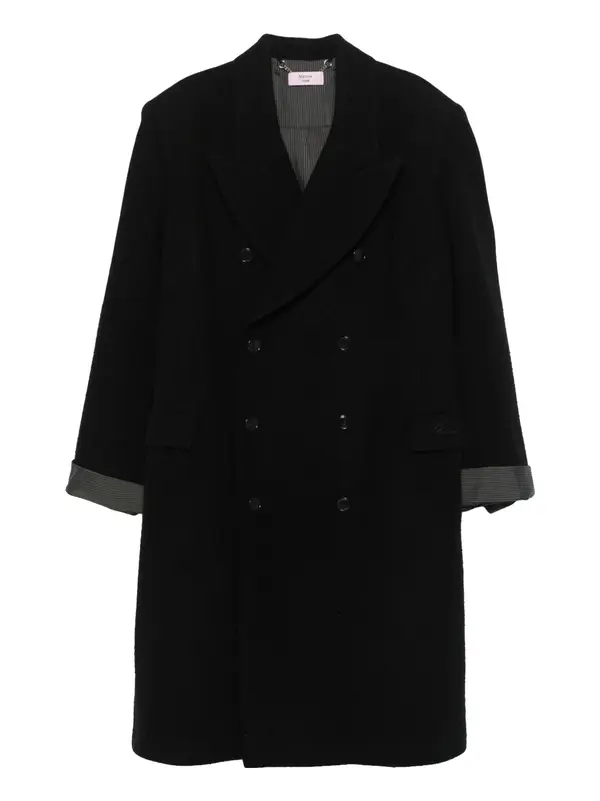 Martine Rose Pilled-finish Double-breasted Coat - Black
