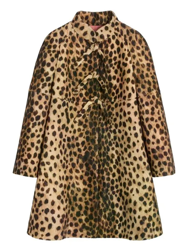 Valentino Garavani Jaguar Spots Wool Coat - Neutrals