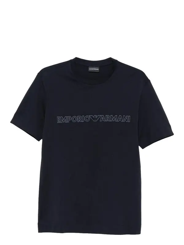 Emporio Armani Logo-embroidered T-shirt - Blue