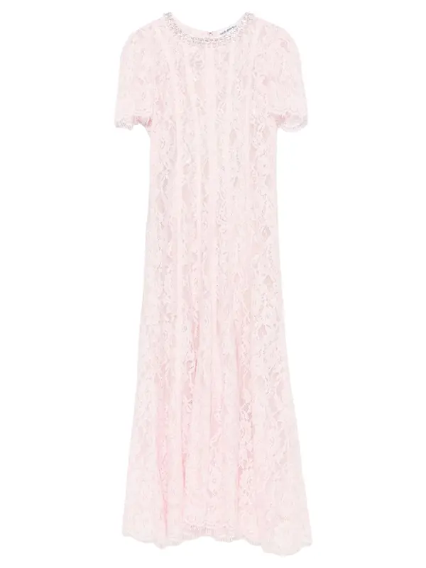 SELF-PORTRAIT Lace Midi Dress - Pink