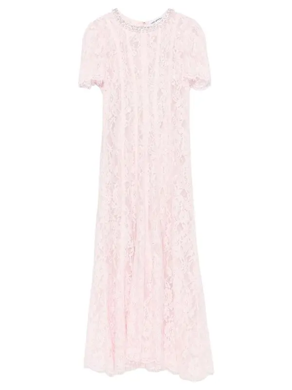 SELF-PORTRAIT Lace Midi Dress - Pink