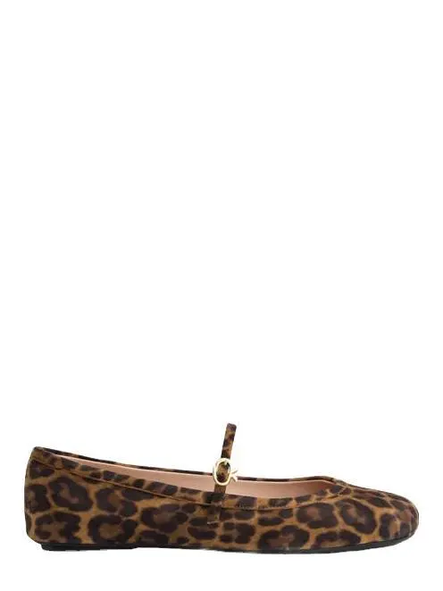GIANVITO ROSSI Carla Ballerina - Leopard Brown