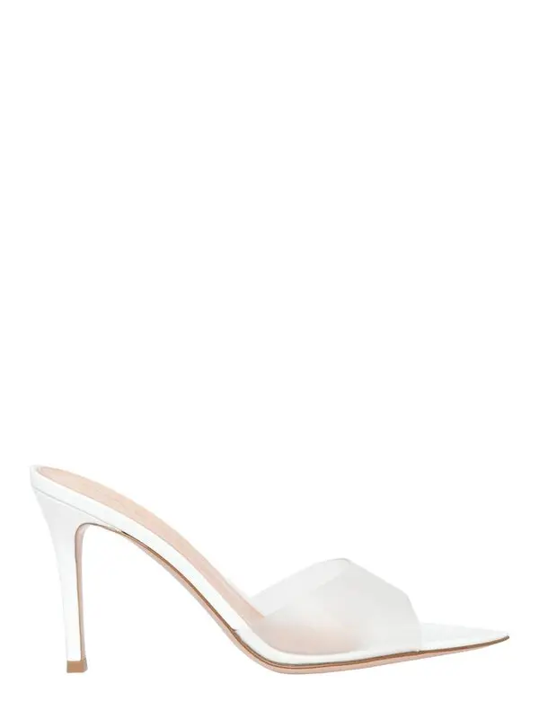 GIANVITO ROSSI Elle 85 Mules - White Plastic