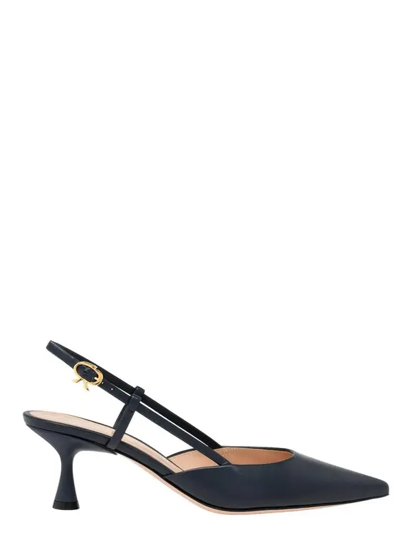 GIANVITO ROSSI Ascent 55 Slingback - Blue Calf
